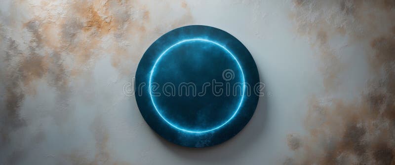 Dark Blue Glowing Circle on Textured Background. Stock Photo - Image of ...
