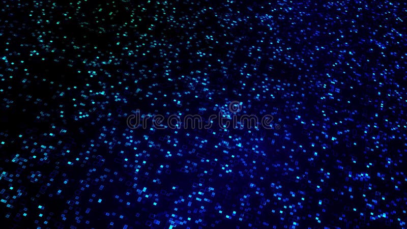 Dark Blue Glowing Digital Matrix Background Animation with Futuristic ...