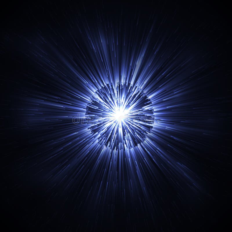 Dark Blue Glowing Glitter Background Effect. Magic Glow Sparkling ...