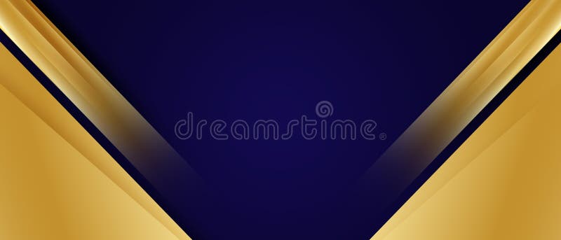 Dark Blue and Gold Abstract Luxury Background Stock Illustration ...