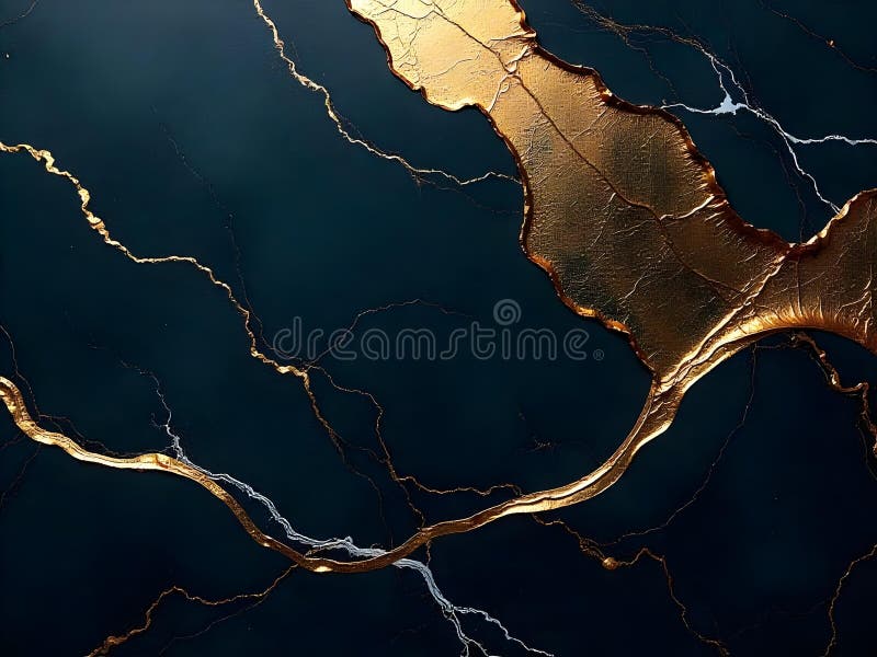 Dark Blue and Gold Abstract Texture with Flowing Lines, Creating a ...