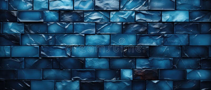 Dark Blue and Gold Cube or Tile Mosaic, Forming an Abstract Background ...