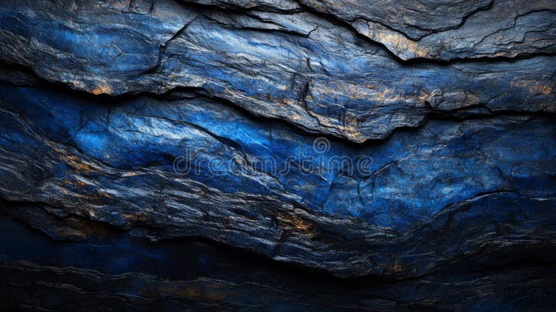 Dark Blue and Gold Rock Texture Background Stock Illustration ...