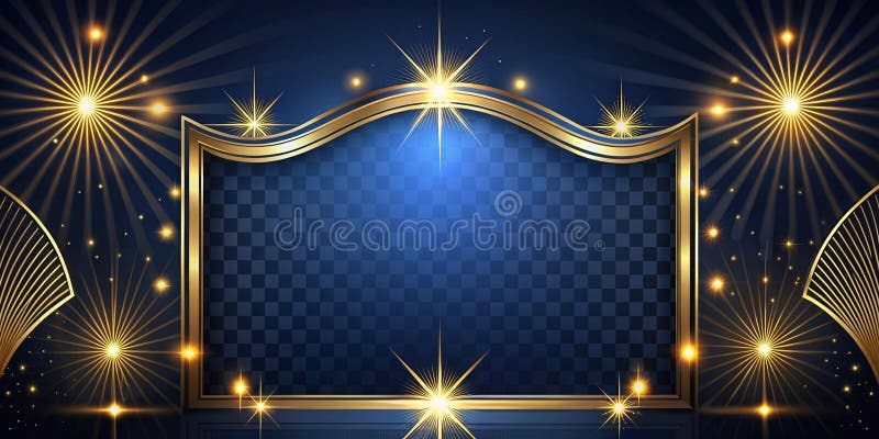 Dark Blue and Gold Royal Awards Graphic Design Stock Illustration ...