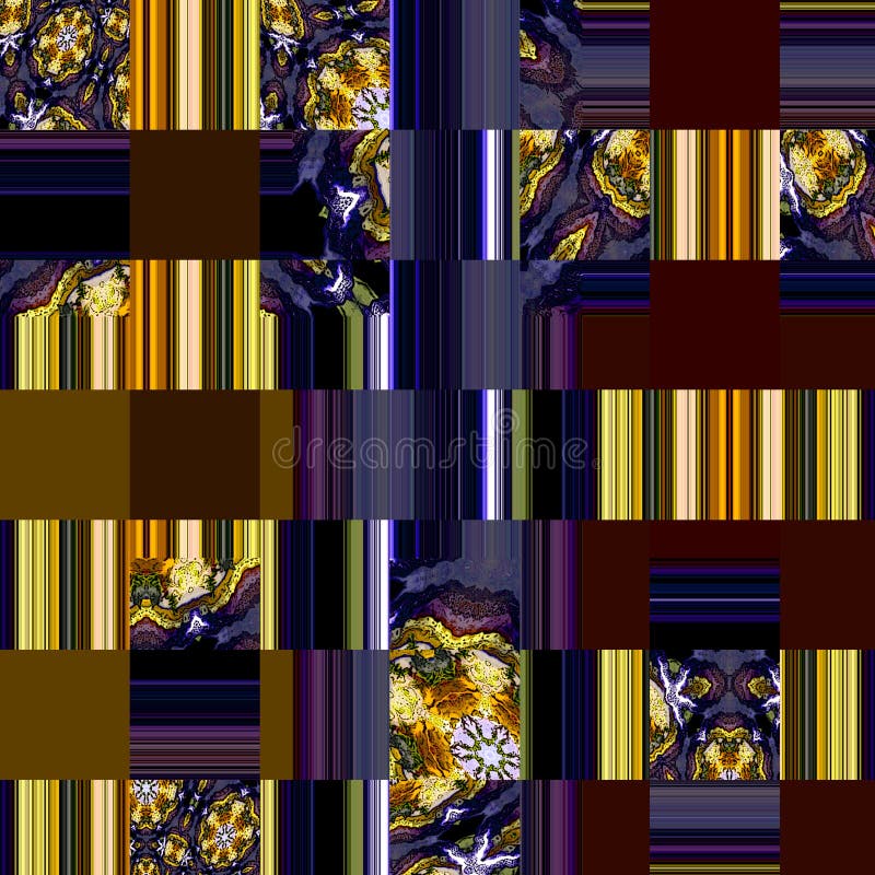 Lattice Abstract Pattern in Grenadine and Yellow in Gaudy Colors Stock ...