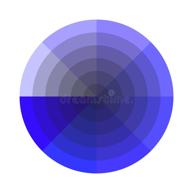 Dark Blue Gradient. Abstract Round Shape. Geometric Radial Design ...