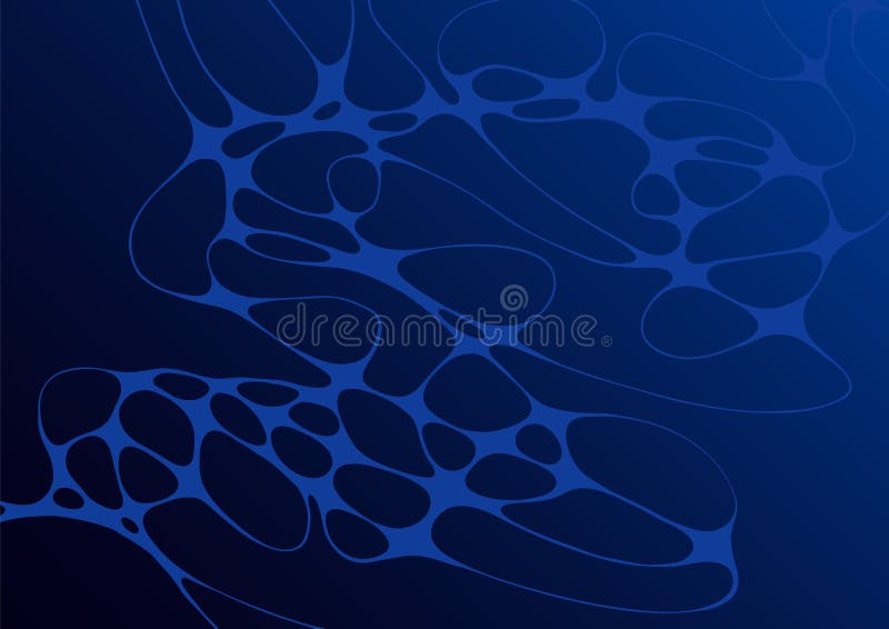 Dark Blue Gradient Background with Fluid Grid Elements. Stock Vector ...