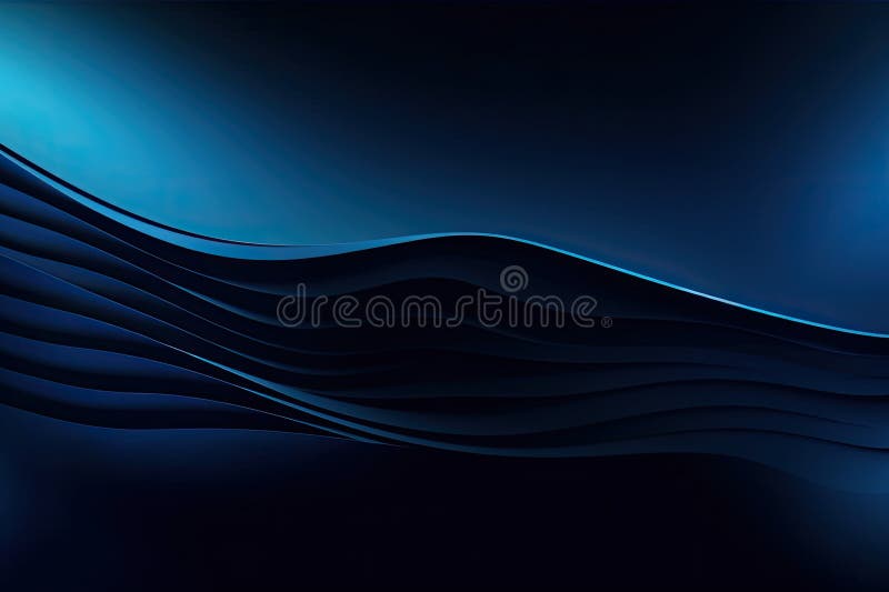 Dark Blue Gradient Background with Light Reflection on the Surface ...
