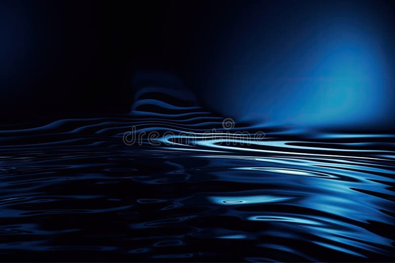 Dark Blue Gradient Background with Light Reflection on the Surface ...