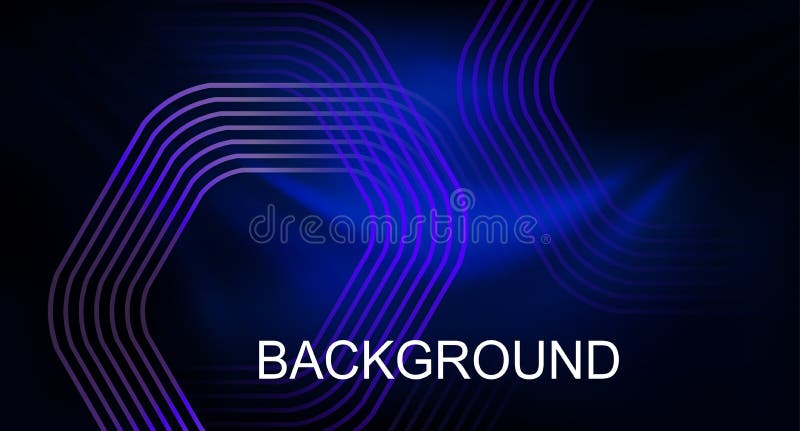 Dark Blue Gradient Design, Thin Light Lines, Rounded Polygon, Frame ...