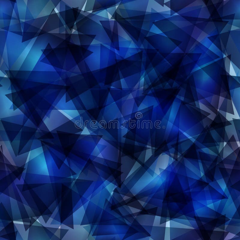 Dark Blue Gradient Triangle Mosaic Template. Glitter Abstract ...