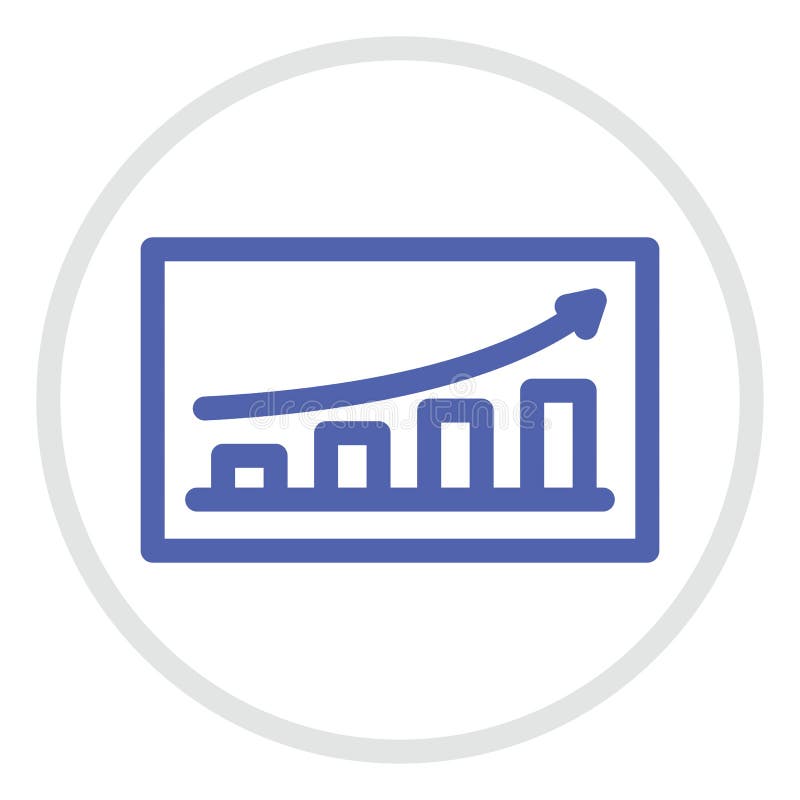 Dark blue graph, icon stock vector. Illustration of measure - 260376827
