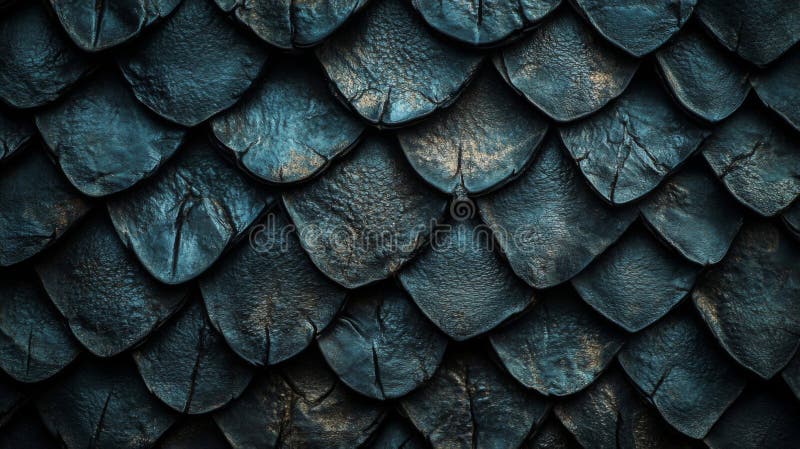 Dark Blue and Green Reptilian Scales Texture Stock Illustration ...