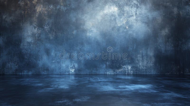 Dark Blue Grunge Texture Background with Weathered Wall and Floor Stock ...
