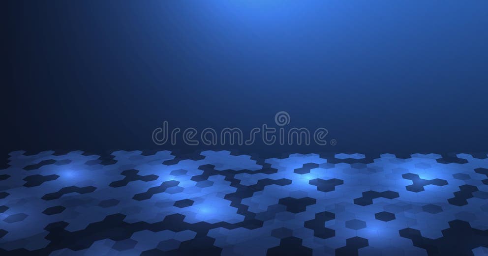 Dark Blue Hexagon Pattern Background Stock Illustration - Illustration ...