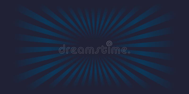 Dark Blue Horizontal Gradient Background with Rays Stock Illustration ...