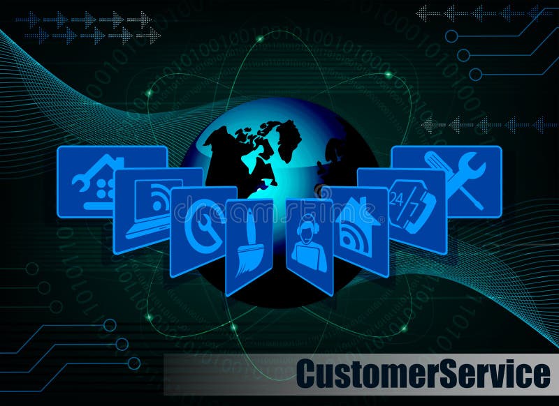 Dark Blue Internet Background Stock Vector - Illustration of protection ...