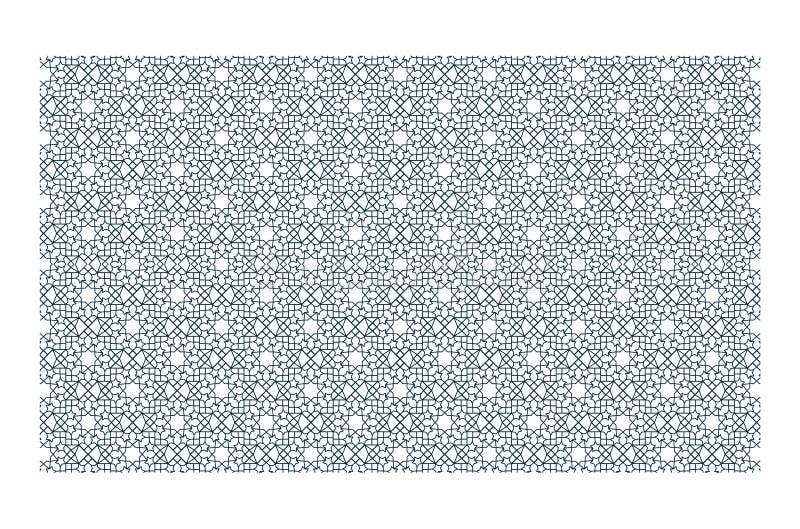 Dark Blue Islamic Mosaic Seamless Pattern. Stock Vector - Illustration ...