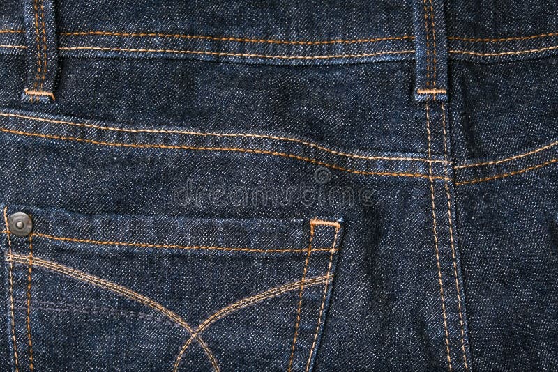 Dark Blue Jeans, Denim Back Pockets Close Up Stock Image - Image of cloth, jeans: 230947063