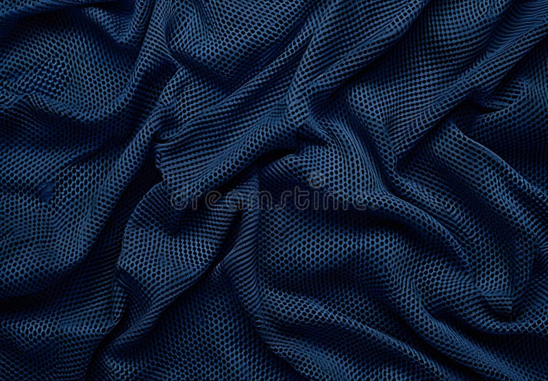 Dark Blue Knitted Mesh Fabric Texture Stock Illustration - Illustration ...