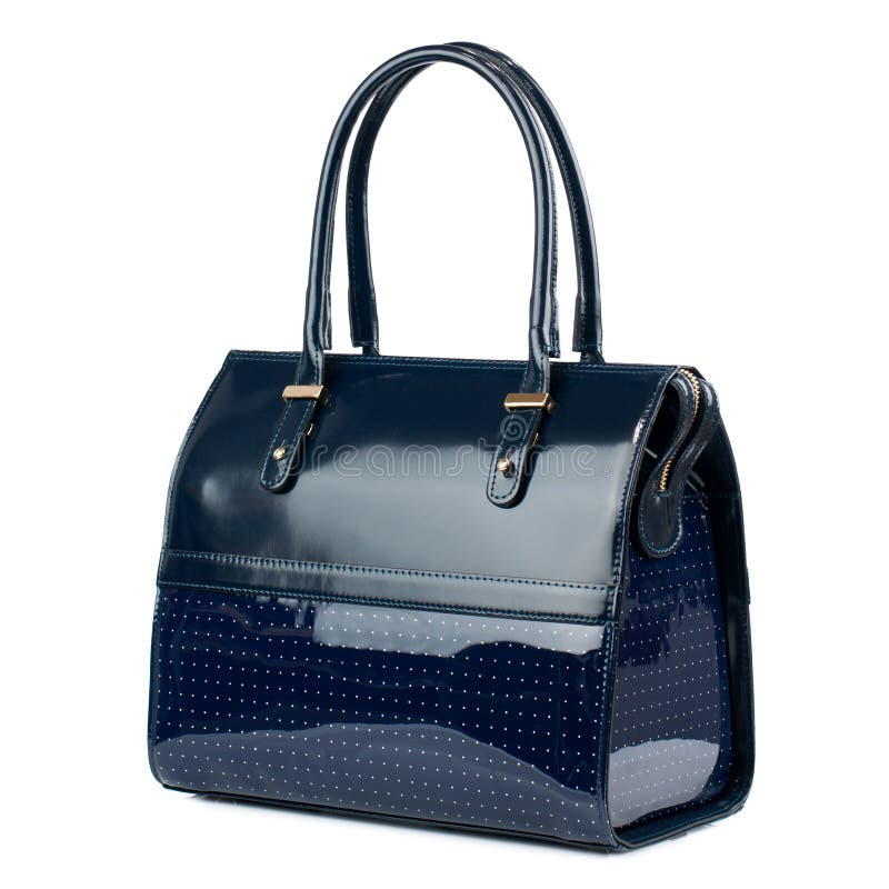 204 Dark Blue Female Handbag Isolated White Background Stock Photos ...