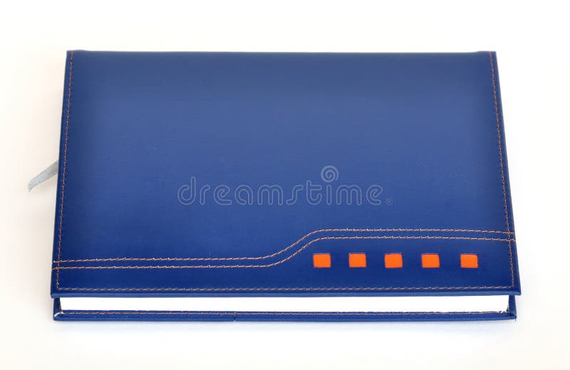 Dark blue leather notebook stock image. Image of notepad - 22481019