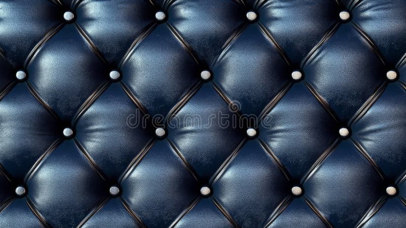 Dark Blue Leather Upholstery Button Tufted Texture Stock Illustration ...