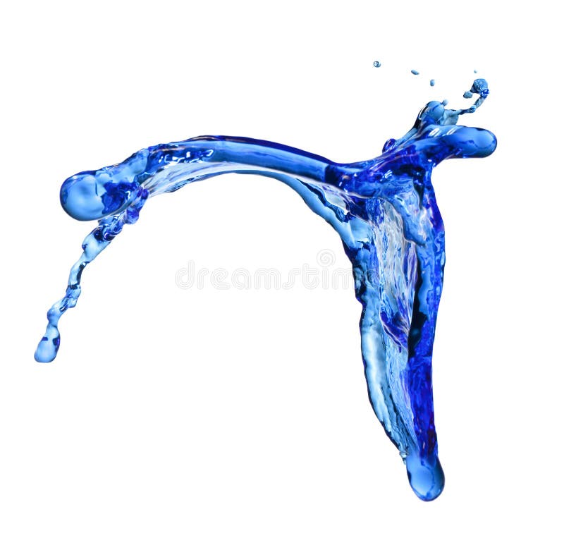 Dark Blue Liquid Splash Isolated on White Background Stock Image ...