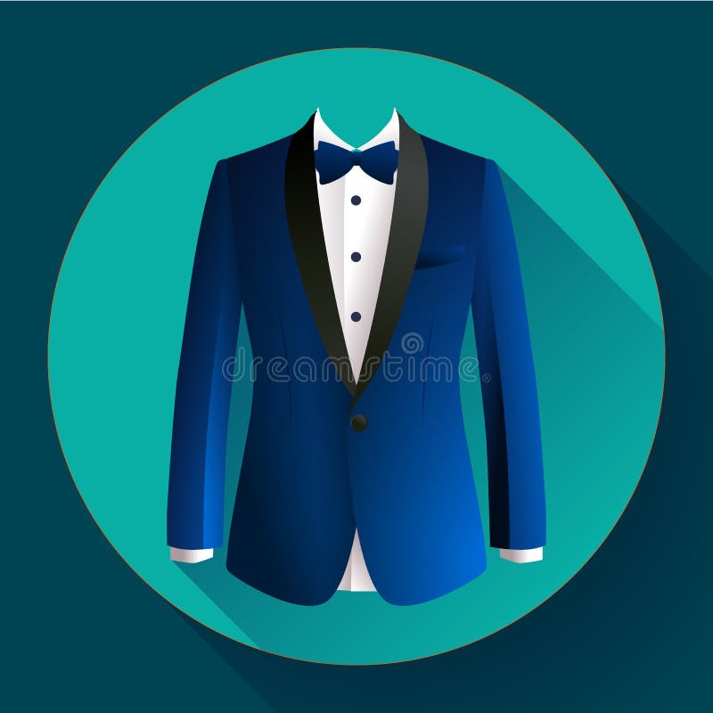 Dark Blue Man Suit Vector Icon Stock Vector - Illustration of face ...