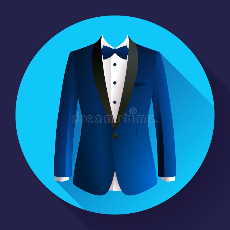 Dark Blue Man Suit Vector Icon Stock Vector - Illustration of concept ...