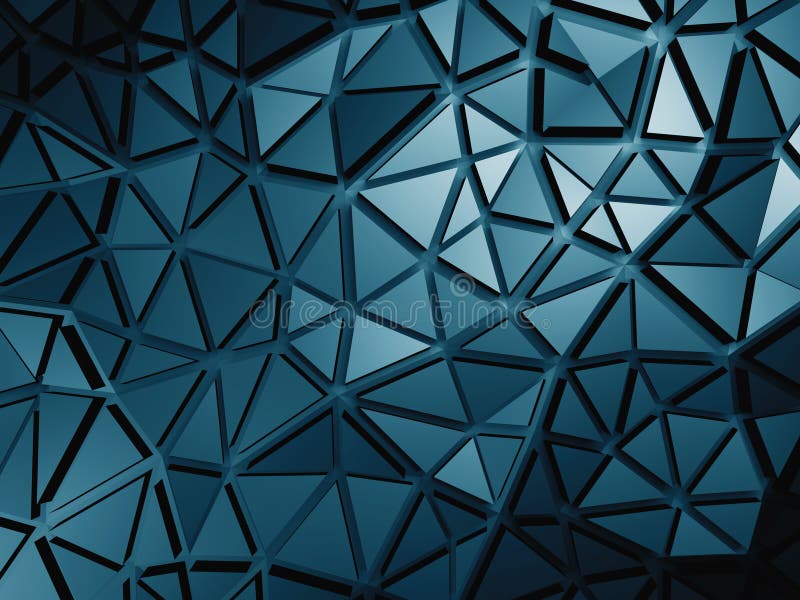 Dark Blue Metallic Silver Triangle Poligon Pattern Background Stock ...