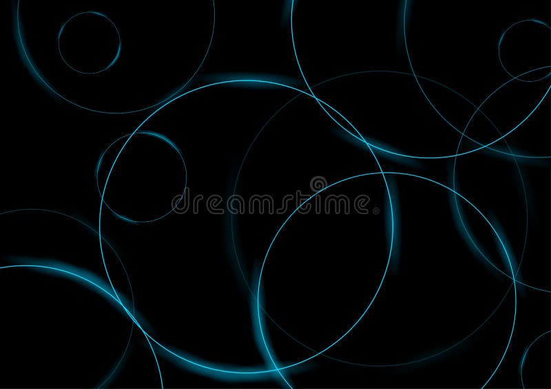 Dark Blue Minimal Circles Abstract Futuristic Tech Background Stock ...
