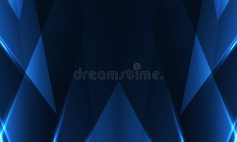 Dark Blue Modern Abstract Background with Diagonal Geometric Objects ...