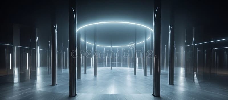 A Dark Blue, Modern Setting with Steps that Appear Three-dimensional ...