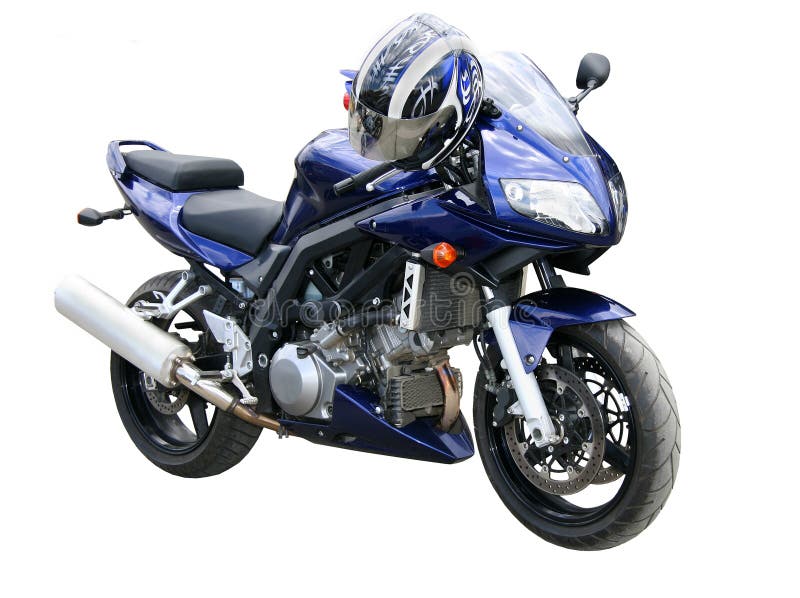 Dark blue motorcycle. stock image. Image of balance, engine - 2317535