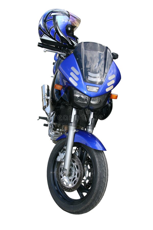 Dark Blue Motorcycle. Picture Image: 2323212