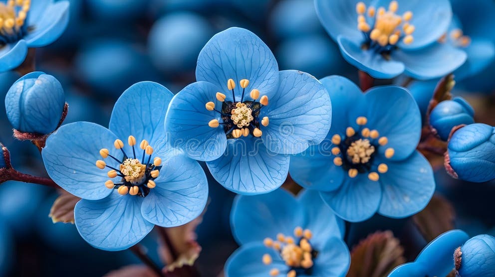 Dark Blue Nature Background Stock Image - Image of fern, pastel: 332957113