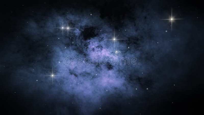 Dark Blue Nebula Looped Rotation Stock Video - Video of spinning ...