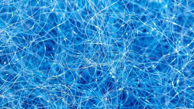 Dark Blue Neon Thin Cobweb Threads Background Close Up in High Quality ...