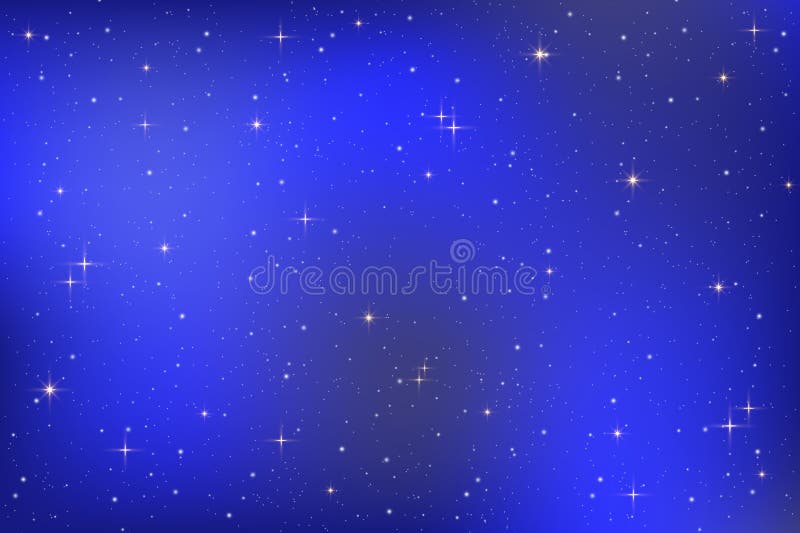 Blue Shining Cosmic Vector Stars Stock Illustrations – 1,904 Blue ...