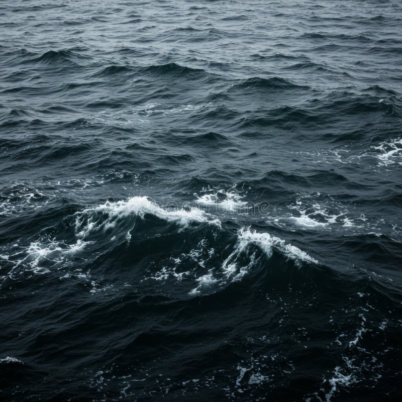 Dark Blue Ocean Waves Texture Stock Illustration - Illustration of deep ...