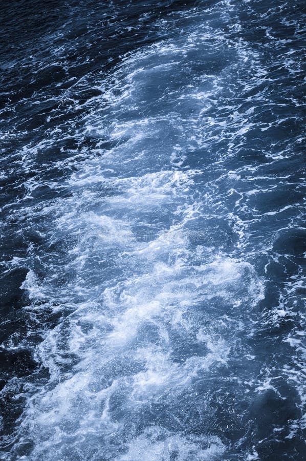 Dark Blue Ocean with White Spray Stock Image - Image of white, nature ...