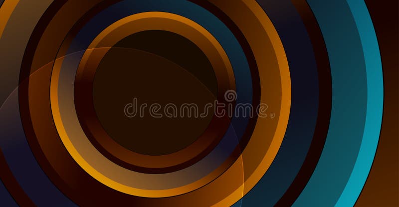 Dark Blue and Orange Geometric Tech Background with Abstract Glossy ...