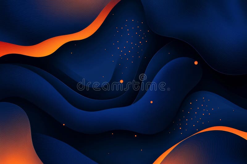 Dark Blue and Orange Gradient Abstract Background. Stock Illustration ...