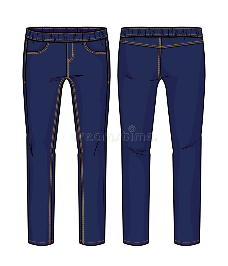 Dark blue pants stock vector. Illustration of stamp, garment - 93612561