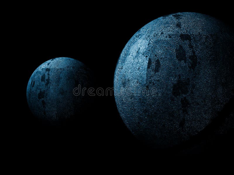 Blue Planet Earth in Outer Space Stock Illustration - Illustration of ...