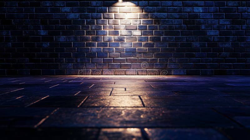 Dark Blue and Purple Brick Wall Background Stock Image - Image of blue ...