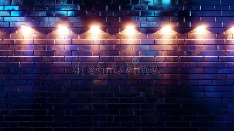 Dark Blue and Purple Brick Wall Background Stock Image - Image of ...