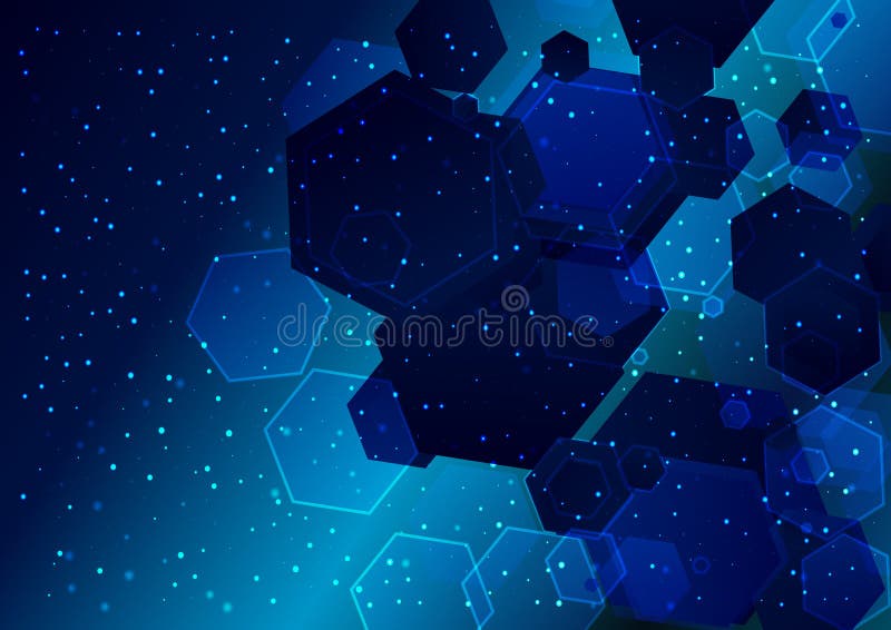 Dark Blue Random Hexagon Modern Background Vector Graphic Stock Vector ...
