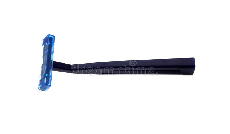 The Dark Blue Razor For Shaving Stock Photo - Image of single, male ...